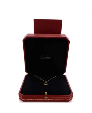 CARTIER Trinity Pendant Necklace 18k Tricolor With Diamond, 17