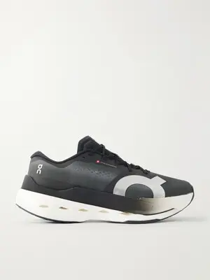 On ON Cloudboom Max Rubber-Trimmed Mesh Sneakers Black