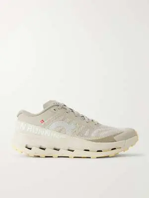 On Cloudultra 3 Rubber-trimmed Stretch-knit Sneakers - Light Gray