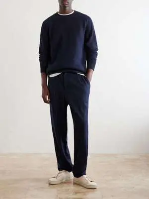 Sease Tapered Pinstriped Wool-blend Trousers