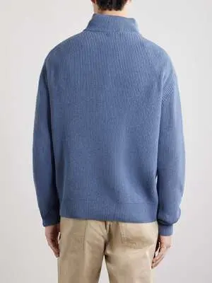 JW Anderson Ribbed Half-zip Turtleneck Sweater