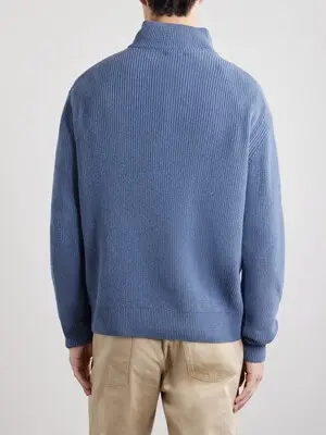 JW Anderson Ribbed Half-zip Turtleneck Sweater