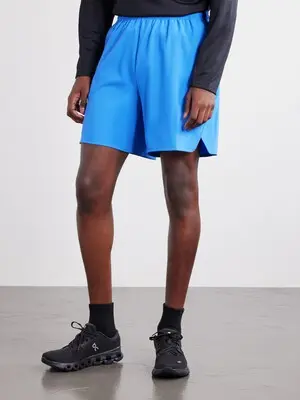 On Straight-leg Shell Shorts - Blue