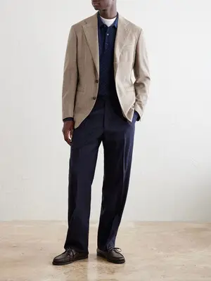 Brioni Cotton, Silk And Cashmere-blend Polo Shirt