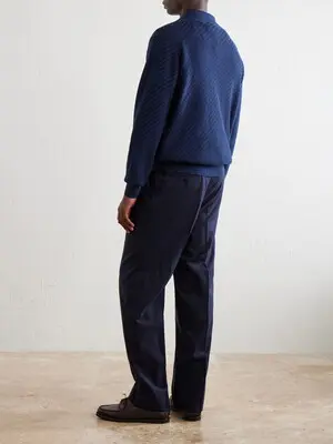 Brioni Cotton, Silk And Cashmere-blend Polo Shirt