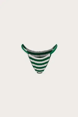 SAME LOS ANGELES Ruched Bottom - Green Stripe