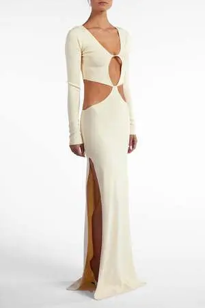 SAME Long Sleeve Cut Out Maxi Dress