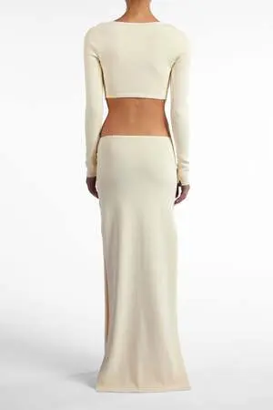 SAME Long Sleeve Cut Out Maxi Dress