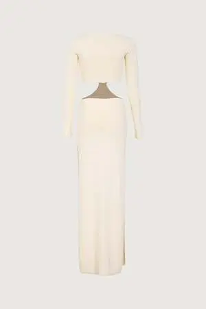SAME Long Sleeve Cut Out Maxi Dress