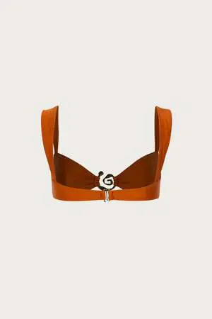 SAME LOS ANGELES Spiral Bandeau Top - Copper