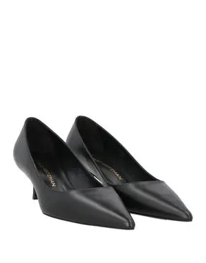 STUART WEITZMAN Leather Pointed Toe Kitten Heel Pumps