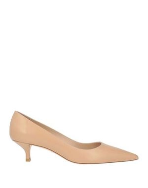 STUART WEITZMAN Stuart Weitzman Leather Pointed Toe Kitten Heel Pumps Blush