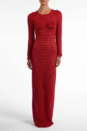SAME Rosette Crochet Dress