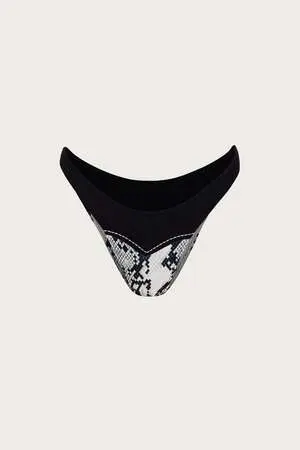 SAME LOS ANGELES Western 90s Bottom - Python/faux Suede Black