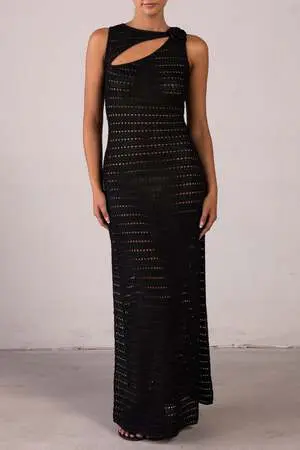 SAME Rosette Sleeveless Crochet Dress