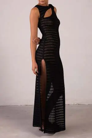 SAME Rosette Sleeveless Crochet Dress