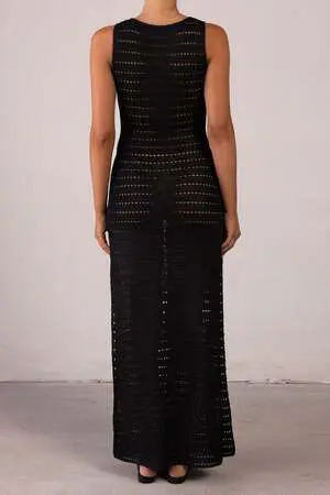SAME Rosette Sleeveless Crochet Dress