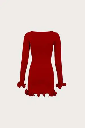 SAME Ruffle Hem Mini Dress