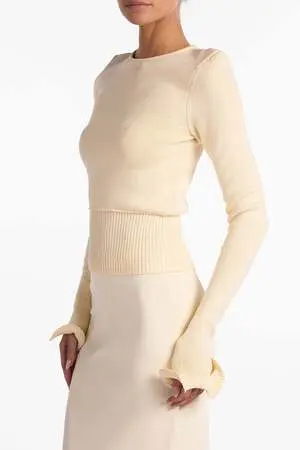 SAME Ruffle Hem Sweater