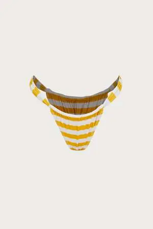 SAME LOS ANGELES Ruched Bottom - Yellow Stripe