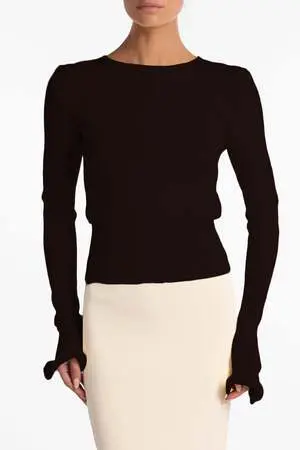 SAME Ruffle Hem Sweater