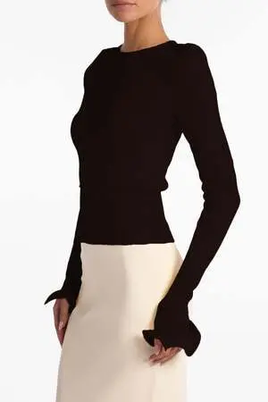 SAME Ruffle Hem Sweater