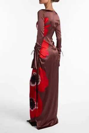 SAME Silk Floral Gown