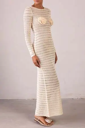 SAME Rosette Crochet Dress