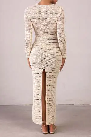 SAME Rosette Crochet Dress