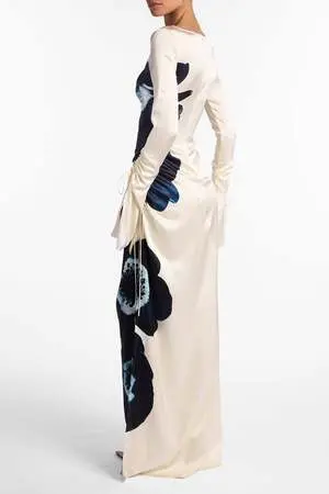 SAME Silk Floral Gown