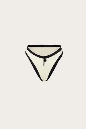 SAME LOS ANGELES The Grace Bottom - Ribbed Cream/black