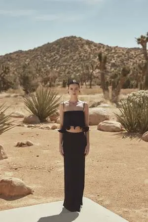 SAME Ruffle Hem Crop Top