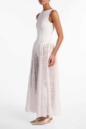 SAME French Lace Midi Dress