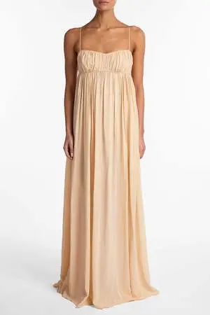 SAME Ruched Chiffon Dress