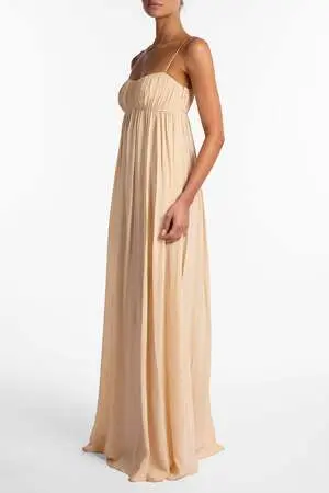SAME Ruched Chiffon Dress
