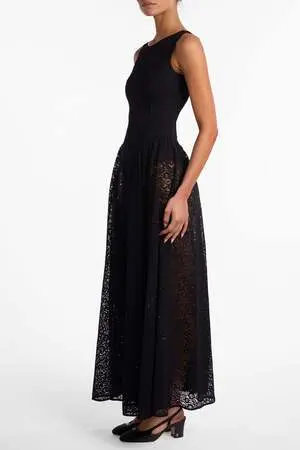 SAME French Lace Midi Dress