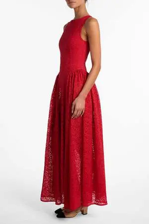 SAME French Lace Midi Dress