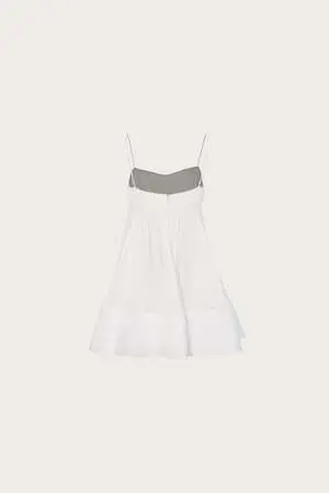 SAME Ruched Flounce Mini Dress
