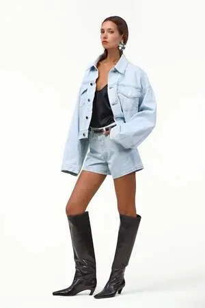 SAME The Perfect Relaxed-fit Cropped Bomber Jacket - Vintage Light