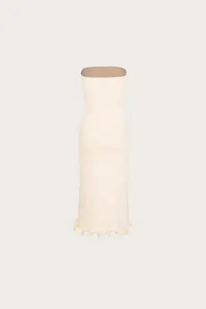 SAME Ruffle Hem Strapless Dress