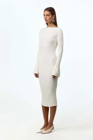 SAME Cuffed Ribbed Knit Dress