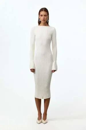 SAME Cuffed Ribbed Knit Dress