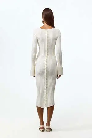 SAME Cuffed Ribbed Knit Dress