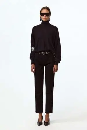 SAME DENIM The Straight Ankle Jean - Black