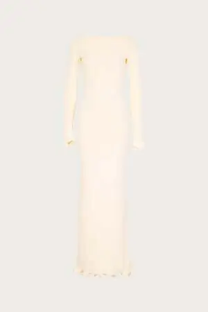 SAME Ruffle Hem Maxi Dress - Cream