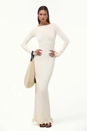 SAME Ruffle Hem Maxi Dress