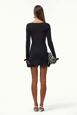 SAME Ruffle Hem Mini Dress