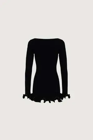 SAME Ruffle Hem Mini Dress