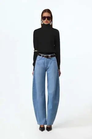 SAME Relaxed Ribbed Turtleneck - Black