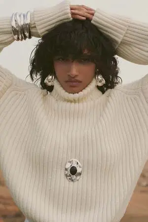 SAME Oversized Ribbed Wool Sweater